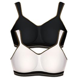 Viania 2er Pack Sport BH intense in schwarz weiss | Gr.: 80C