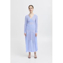 Ichi Langarm-Bluse IXLACEY Slim fit in Della Robbia Blue | Gr.: S