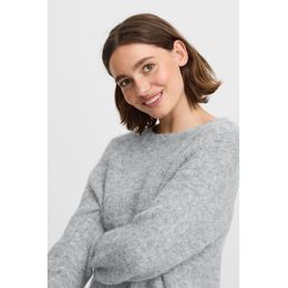 b. young Strickpullover BYMILLER Loose fit in Mid Grey Melange | Gr.: S