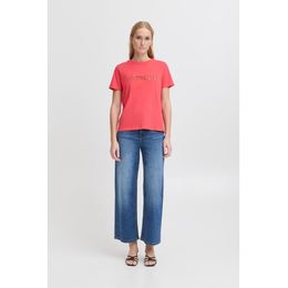 Ichi T-shirt IHPENDO Regular fit in Geranium | Gr.: L