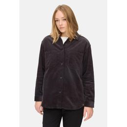 Camel Active Cord-Bluse aus reiner Baumwolle in Kaviar | Gr.: L