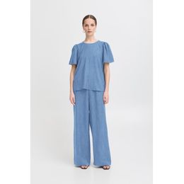 Ichi T-shirt IXREMI Regular fit in Coronet Blue w. pinst. | Gr.: 34