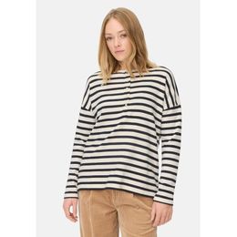 Camel Active Langarmshirt mit Knopfverschluss in Kaviar | Gr.: M