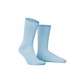 Hudson Socken Relax Cotton druckfreier Bund in light blue | Gr.: 45/46