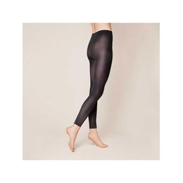 Kunert Feinstrumpfleggings Velvet 40 weiches Abschlu&szlig;b&uuml;ndchen in Black | Gr.: 44-46