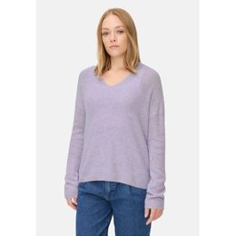 Camel Active Strickpullover mit V-Ausschnitt in Lila | Gr.: S