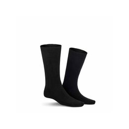 Kunert Socken Homesocks ohne Gummifäden in Black | Gr.: 47-50