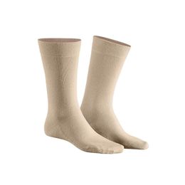 Hudson Socken Relax Cotton weich in Beigemel. | Gr.: 47-50