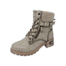 Tom Tailor Schn&uuml;rstiefel in Beige | Gr.: 39