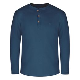 Normani Herren Langarm Shirt aus Bio-Baumwolle Neuville in Marine | Gr.: 4XL