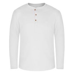 Normani Herren Langarm Shirt aus Bio-Baumwolle Neuville in Weiß | Gr.: XXL