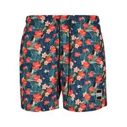 Urban Classics Badeshorts in blk/tropical | Gr.: XXL