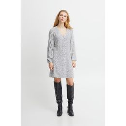 Ichi Kleid IHVERA Loose fit in Cloud Dancer w. black dot | Gr.: 40