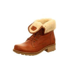 Bugatti Damenschnürrstiefel warm flach in Braun | Gr.: 38