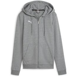 Puma Hoodie "TeamGoal CasuaLongsleeve Hooded Jacket Wmn" in Grau | Gr.: L
