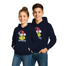 The Grinch Hoodie Kapuzenpullover Sweatshirt Pullover mit Kapuze in blau | Gr.: 122/128