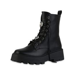 VAN HILL Schnürstiefeletten Erica in Schwarz | Gr.: 39