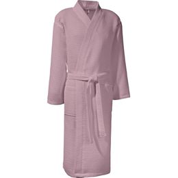 Erwin Müller Erwin Müller Piqué Unisex-Bademantel lang Hohenfels in mauve | Gr.: XL