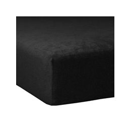Traumschlaf Spannbettlaken Flausch Biber Boxspring in schwarz | Gr.: 90x190 cm - 100x200 cm