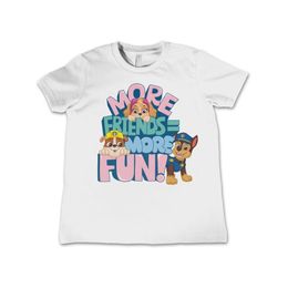 Shirt "PAW PATROL More Friends More Fun Kids Tee" in Wei&szlig; | Gr.: 9-10 Jahre