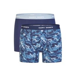 Happy Shorts 2er-Set: Boxershorts in Dunkelblau | Gr.: L