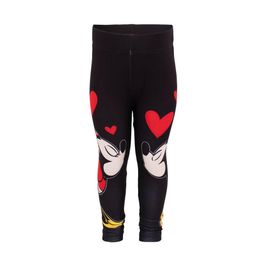 Disney Frozen Disney Mädchen Leggings mit Mickey & Minnie Motiv in Schwarz in Schwarz | Gr.: 92