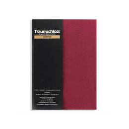 Traumschloss Topper Spannbettlaken Edel-Jersey Mako-Baumwolle mit Elasthan in bordeaux | Gr.: 180x200 cm - 200x220 cm