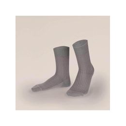 Kunert Socken Festive Rib Fashion in grey | Gr.: 41/42