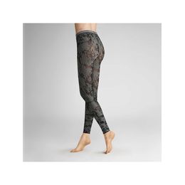 Hudson Feinstrumpfleggings Floral Blumenmuster in Black | Gr.: 44-46