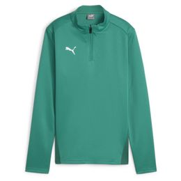 Puma T-Shirt "TeamGoal Training 1/4 Zip Top Wmn" in Grün | Gr.: L