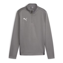 Puma T-Shirt "TeamGoal Training 1/4 Zip Top Jr" in Grau | Gr.: 116