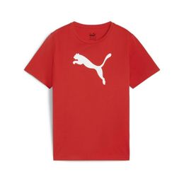 Puma T-Shirt "TeamRISE Logo Jersey Cotton Jr" in Rot | Gr.: 116