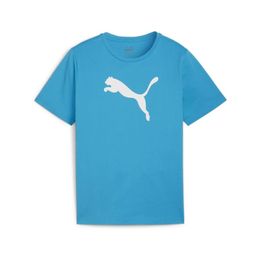 Puma T-Shirt "TeamRISE Logo Jersey Cotton Jr" in Blau | Gr.: 164
