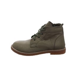 Andrea Conti Leder-Boots in Khaki | Gr.: 32