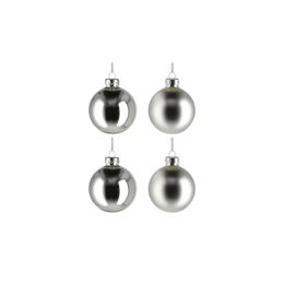 Höffner Weihnachtsbaumkugel 10er-Set silber Glas,Aluminium Ø: 6 » Höffner