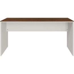 Höffner Schreibtisch Lissabon ¦ grau ¦ Maße (cm): B: 158 H: 75 » Höffner