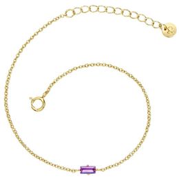 Glanzst&uuml;cke M&uuml;nchen GLANZST&Uuml;CKE M&Uuml;NCHEN Gliederarmband &raquo;GSM784&laquo; aus Sterling Silber gelbgold + lila none Glitzerndes Armband f&uuml;r Damen