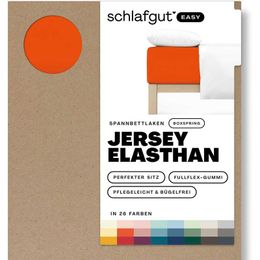 Schlafgut Spannbettlaken »EASY Jersey Elasthan Boxspring« MADE IN GREEN by OEKO-TEX Red Mid Obermaterial: 95% Baumwolle, 5% Elasthan