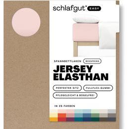 Schlafgut Spannbettlaken »EASY Jersey Elasthan Boxspring« MADE IN GREEN by OEKO-TEX Purple Light Obermaterial: 95% Baumwolle, 5% Elasthan