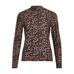 Vila Shirt 'Leoa' Damen Größe S beige / braun / schwarz