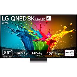 LG QNED-Fernseher »86QNED99T9B« 217 cm/86 ′′ 8K Smart-TV schwarz Leistungsstarker α9 Gen7 8K AI-Prozessor mit AI Picture Pro, AI Sound Pro & AI...