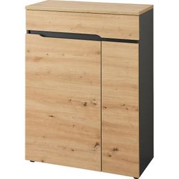 OTTO home Schuhschrank &raquo;Fargo Schuhschrank, 80/107/38 (B/H/T cm)&laquo; 1 Stk. tlg. 2 t&uuml;rig, Schubkasten, Soft Close Holzwerkstoff, Metall