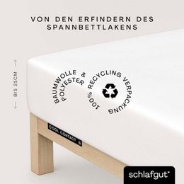 Schlafgut Spannbettlaken »Cool Contact« 100% gekämmte Mikrofaser Full-White Obermaterial: 100% Polyester B/L: 200 cm