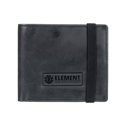 Element Brieftasche »Strapper« schwarz Material: Spaltleder und Canvas innen