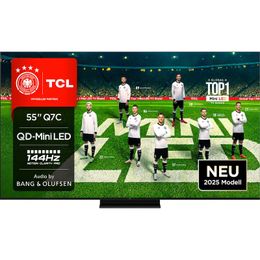 TCL Mini-LED-Fernseher »55Q7CX1« 139 cm/55 Smart-TV Audio von Bang & Olufsen, Dolby Vision, Smart TV, Apple TV, 4K HDR schwarz Ein ultra-schlankes...