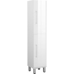 Welltime Hochschrank &raquo;Florenz&laquo; Breite 30cm, Badezimmerschrank, Badschrank, 2 T&uuml;ren wei&szlig;