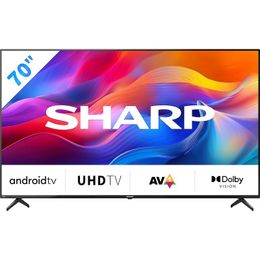 Sharp LED-Fernseher »4T-C70FL2EL2AB« 177 cm/70 ′′ Android TV Smart-TV HDMI 2.1 schwarz DTS Virtual:X 3D-Audio-Nachbearbeitung