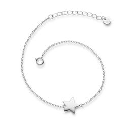 Glanzst&uuml;cke M&uuml;nchen GLANZST&Uuml;CKE M&Uuml;NCHEN Gliederarmband &raquo;X943&laquo; aus Sterling Silber silber none Trendiges Silber-Armband mit eingearbeitetem Stern