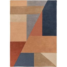 FLAIR RUGS Wollteppich &raquo;Alwyn&laquo; rechteckig 10 mm H&ouml;he Wolle, Teppich, Wohnzimmer, Schlafzimmer, Esszimmer Orange Obermaterial: 100% Wolle B : 160 cm...