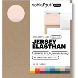 Schlafgut Spannbettlaken »EASY Jersey Elasthan Boxspring« MADE IN GREEN by OEKO-TEX Red Light Obermaterial: 95% Baumwolle, 5% Elasthan